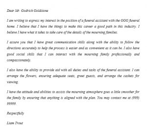 Start Your Career in Funeral Home by Writing Engaging Funeral Assistant ...