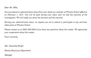 All about Administrative Leave Letter and Its Sample | Template ...