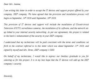 Things to Include in Your Project Acceptance Letter | Template Business ...