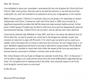 Pastor Acceptance Letter Example | Template Business PSD, Excel, Word, PDF