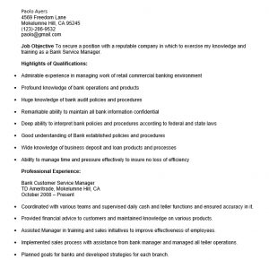 10+ Banking Resume Sample | Template Business PSD, Excel, Word, PDF