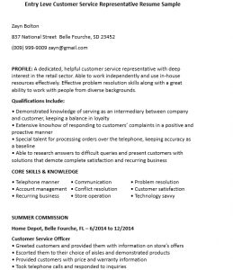 9+ Sample Customer Service Representative Resume | Template Business ...