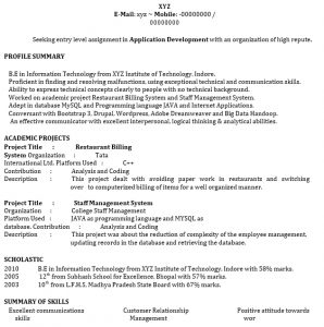 6+ Fresher Resume Template | Template Business PSD, Excel, Word, PDF