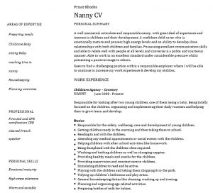 10+ Sample Nanny Resume | Template Business PSD, Excel, Word, PDF