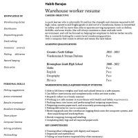 8+ Warehouse Worker Resumes | Template Business PSD, Excel, Word, PDF