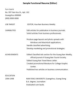 7+ Functional Resume Templates | Template Business PSD, Excel, Word, PDF