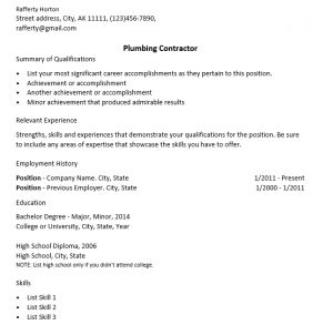 9+ Plumber Resume | Template Business PSD, Excel, Word, PDF