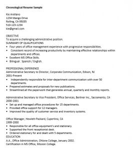 10+ Chronological Resumes | Template Business PSD, Excel, Word, PDF