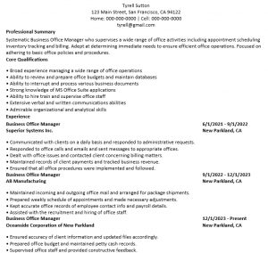 10+ Professional Manager Resume Samples | Template Business PSD, Excel ...