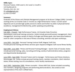 8+ Personal Trainer Resumes | Template Business PSD, Excel, Word, PDF