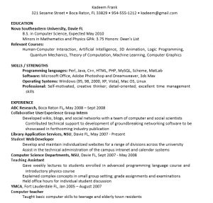 10+ Computer Science Resume Examples | Template Business PSD, Excel ...
