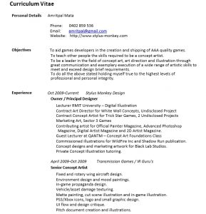 10+ Artist Resume Examples | Template Business PSD, Excel, Word, PDF