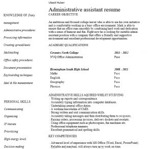 3+ Entry Level Administrative Assistant Resume | Template Business PSD ...