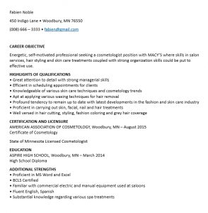 6+ Cosmetology Resume | Template Business PSD, Excel, Word, PDF