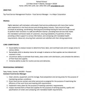6+ Food Service Resume | Template Business PSD, Excel, Word, PDF