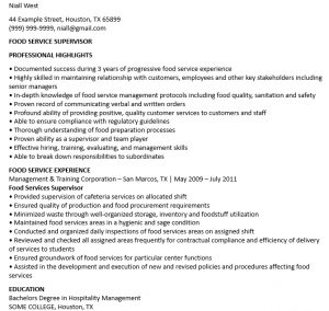 6+ Food Service Resume | Template Business PSD, Excel, Word, PDF