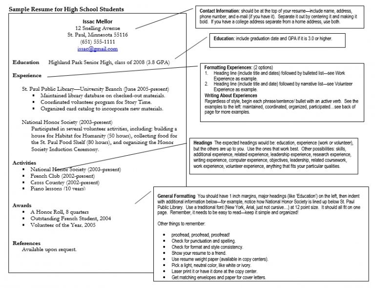10+ High School Student Resumes | Template Business PSD, Excel, Word, PDF