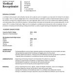6+ Sample Medical Receptionist Resume | Template Business PSD, Excel ...