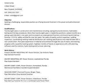 6+ Pipefitter Resume | Template Business PSD, Excel, Word, PDF