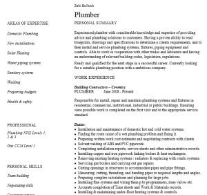 9+ Plumber Resume | Template Business PSD, Excel, Word, PDF
