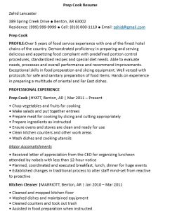 9+ Cook Resume | Template Business PSD, Excel, Word, PDF