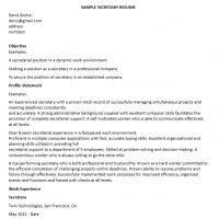10+ Secretary Resume Sample | Template Business PSD, Excel, Word, PDF