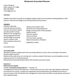10+ Restaurant Resume | Template Business PSD, Excel, Word, PDF