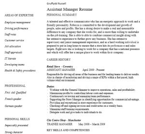 7+ Retail Assistant Manager Resume | Template Business PSD, Excel, Word ...