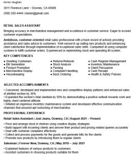 9+ Sample Retail Sales Resume | Template Business PSD, Excel, Word, PDF