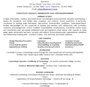 6+ Cosmetology Resume | Template Business PSD, Excel, Word, PDF