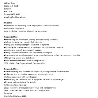 5+ Driver Resume | Template Business PSD, Excel, Word, PDF