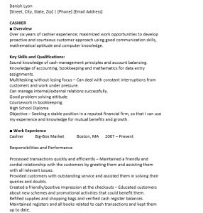 10+ Cashier Resume Template | Template Business PSD, Excel, Word, PDF