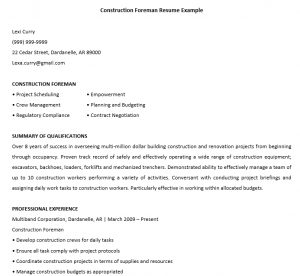 9+ Construction Resume Template | Template Business PSD, Excel, Word, PDF