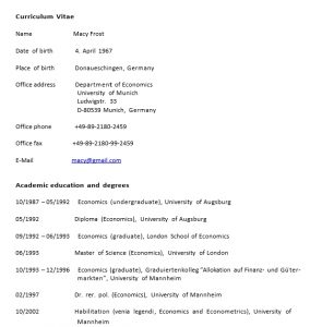 10+ Academic Curriculum Vitae Template | Template Business PSD, Excel ...