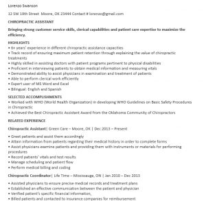 6+ Chiropractic Resume | Template Business PSD, Excel, Word, PDF