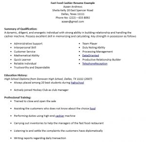 6+ Cashier Resume | Template Business PSD, Excel, Word, PDF