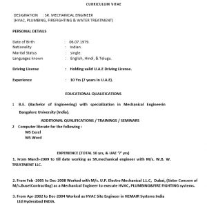 8+ HVAC Resume | Template Business PSD, Excel, Word, PDF