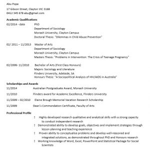 10+ Academic Curriculum Vitae Template | Template Business PSD, Excel ...